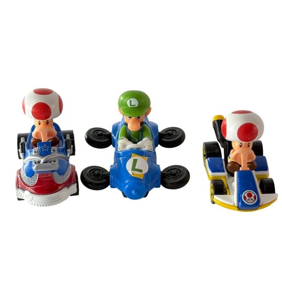 Mattel, Nintendo | Toys | Mario Kart Diecast Cars Set Of 3 Featuring ...